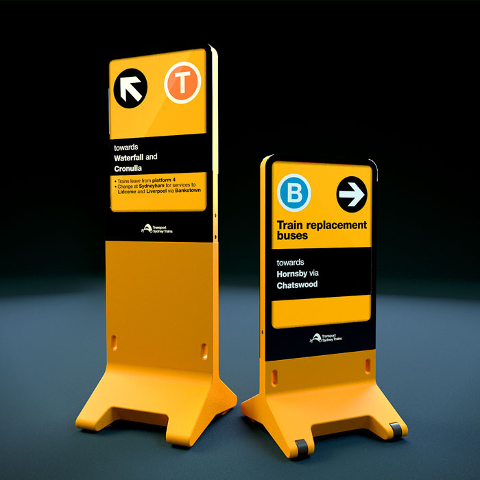 Mobile Wayfinding Stands by Sydney Trains | Industrial Design | 4DESIGN